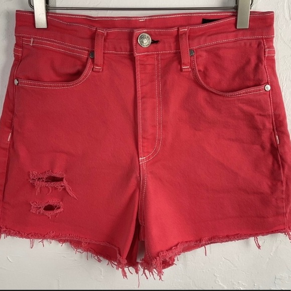 rag & bone | Shorts | Rag Bone 0 Cotton Denim Shorts In Red | Poshmark
